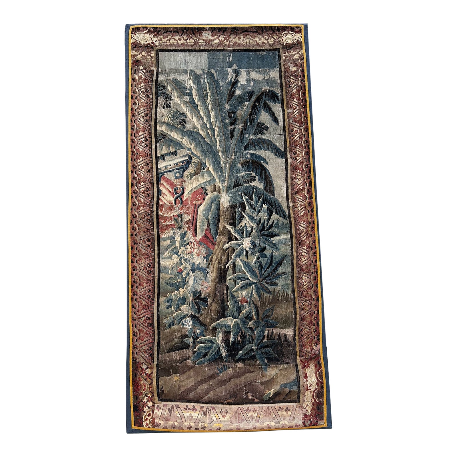 Late 19th Century Large Franco Flemish Verdure Tapestry | Chairish