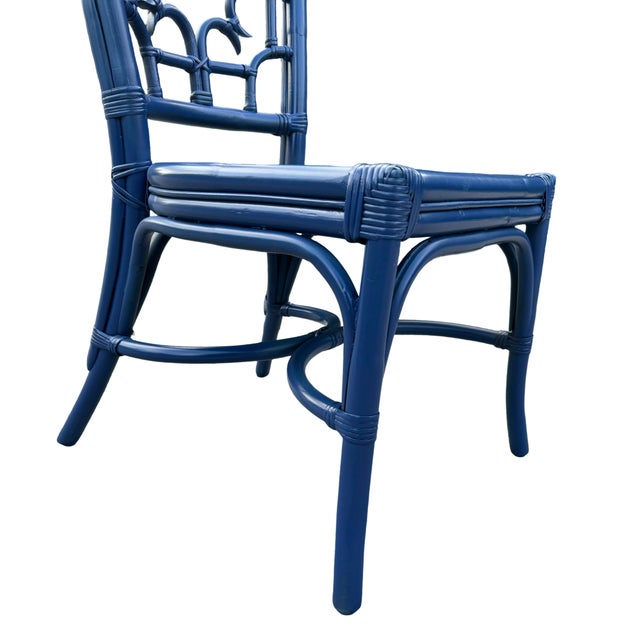 Newly Lacquered Rattan Dining Chairs, Set of 4 | Chairish