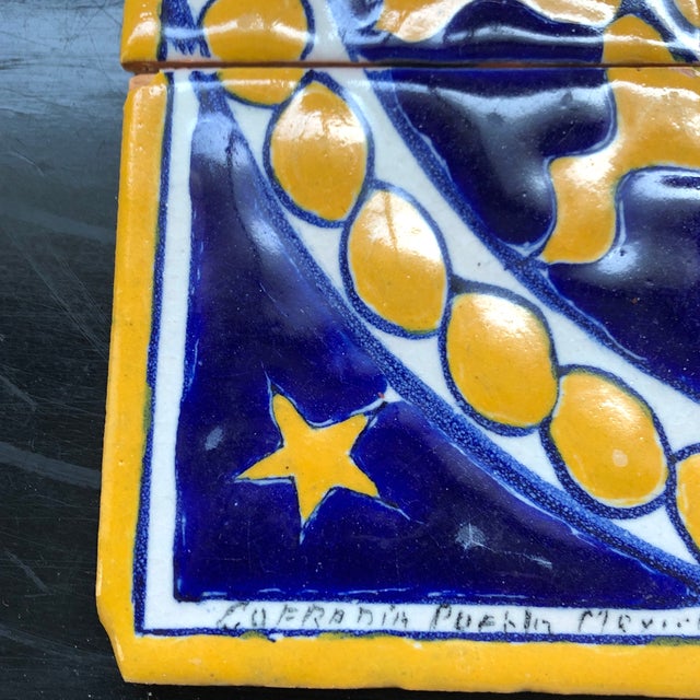 1990s Vintage Mexican Tiles - Set of 9 | Chairish