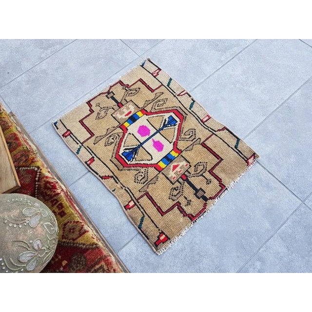 1950s Colorful Nomadic Wool Rug | Chairish