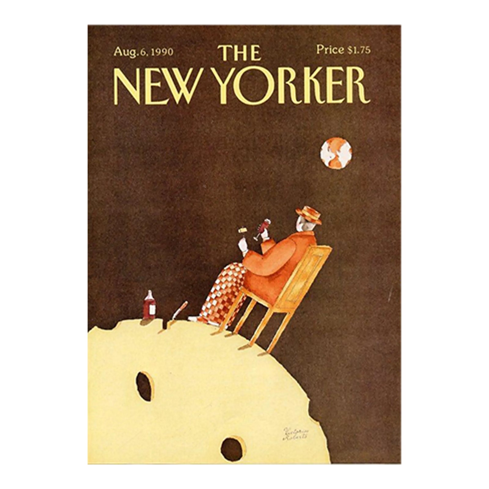 1990 New Yorker Magazine Cover, August 6 (Victoria Roberts), Original ...