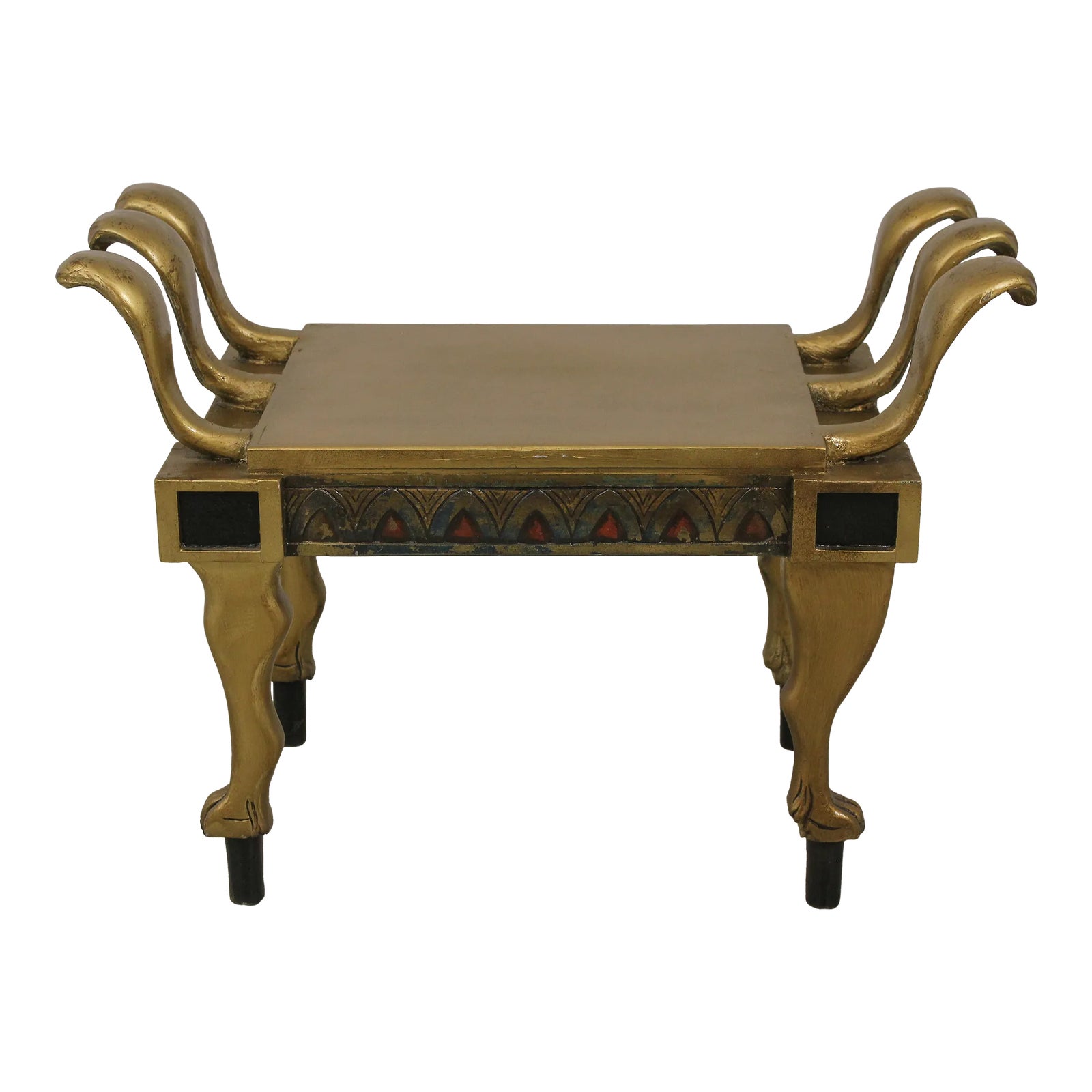 Egyptian Pharaonic Style Modern Design Bench | Chairish