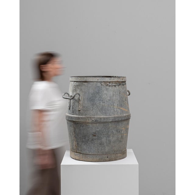 Early 20th Century French Zinc Barrel | Chairish