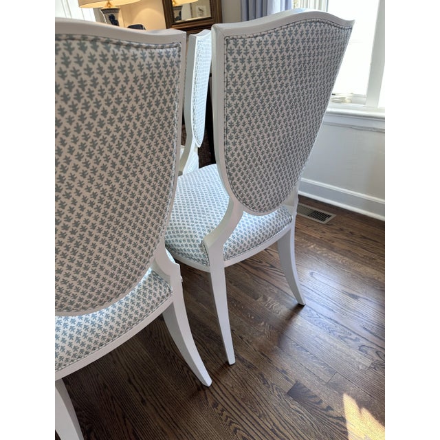 Upholstered Shield Back Dining Chairs, Set of 4 | Chairish