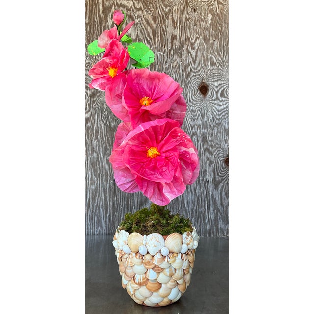 Contemporary Hand Rolled Paper Flowers | Chairish