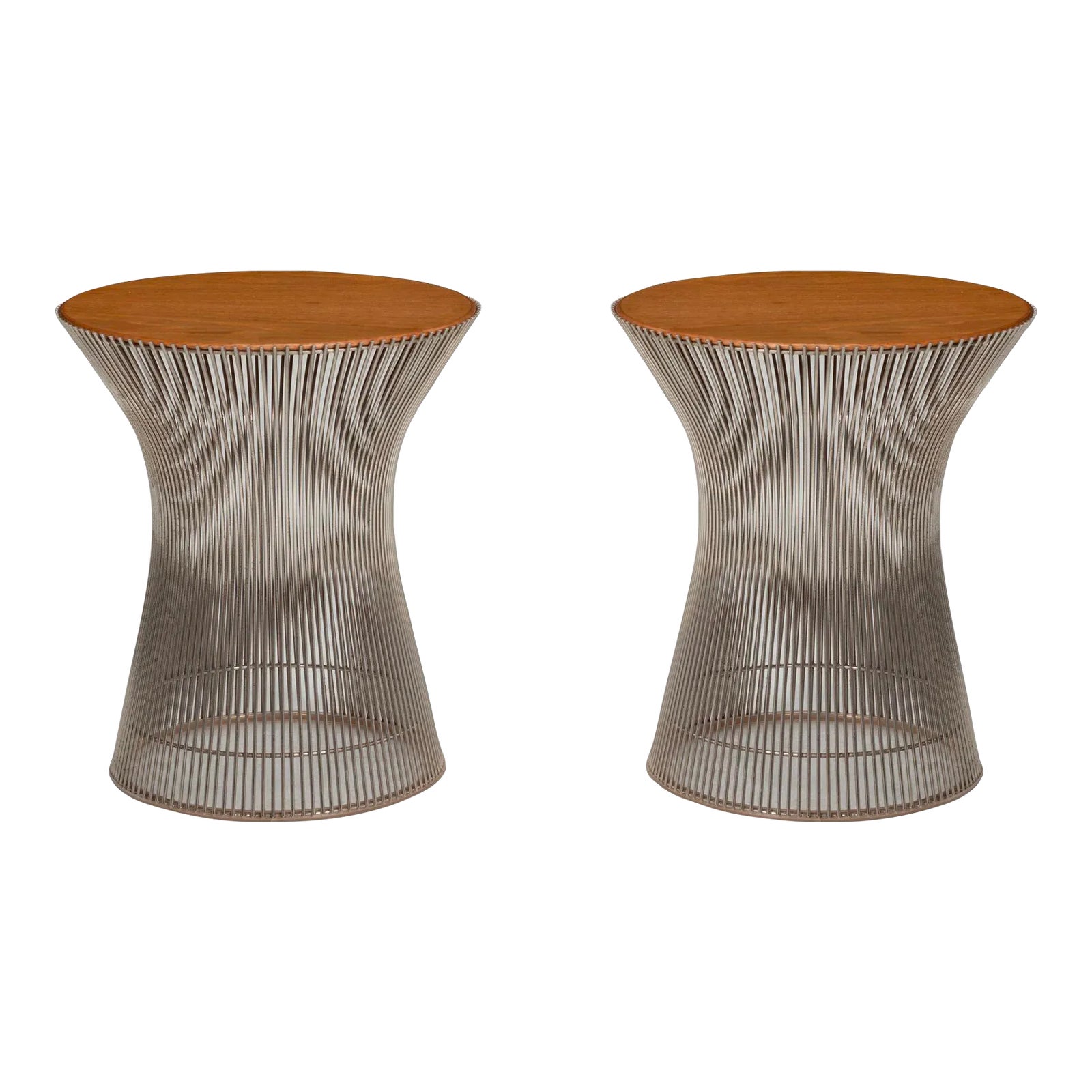 1960s Pair of Attributed to Warren Platner Side Tables | Chairish