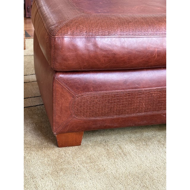 Santa Fe Leather Chair & Ottoman by Stickley | Chairish