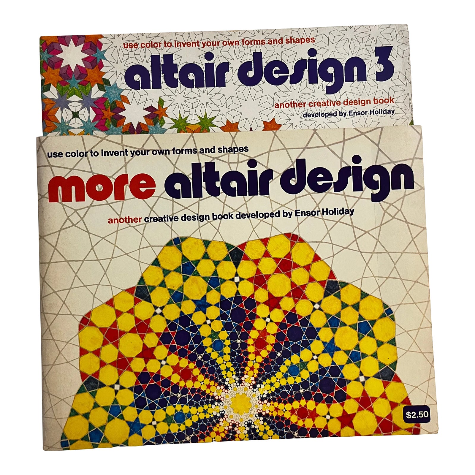 1970s Altair Design Coloring Books- Set of 2 | Chairish