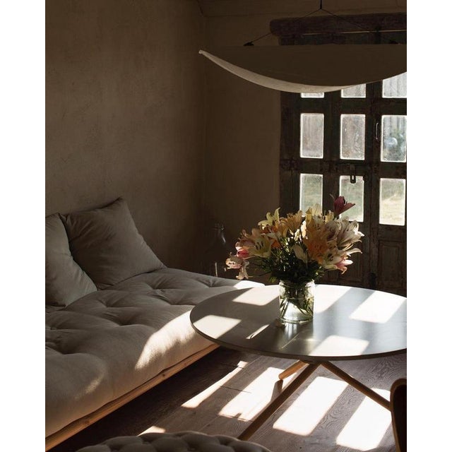 Edda Coffee Table with Light Concrete Top and Light Oak Legs by ...