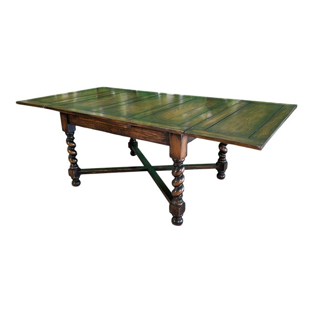 Spanish Colonial Heavy Carved Wood Dining Table | Chairish