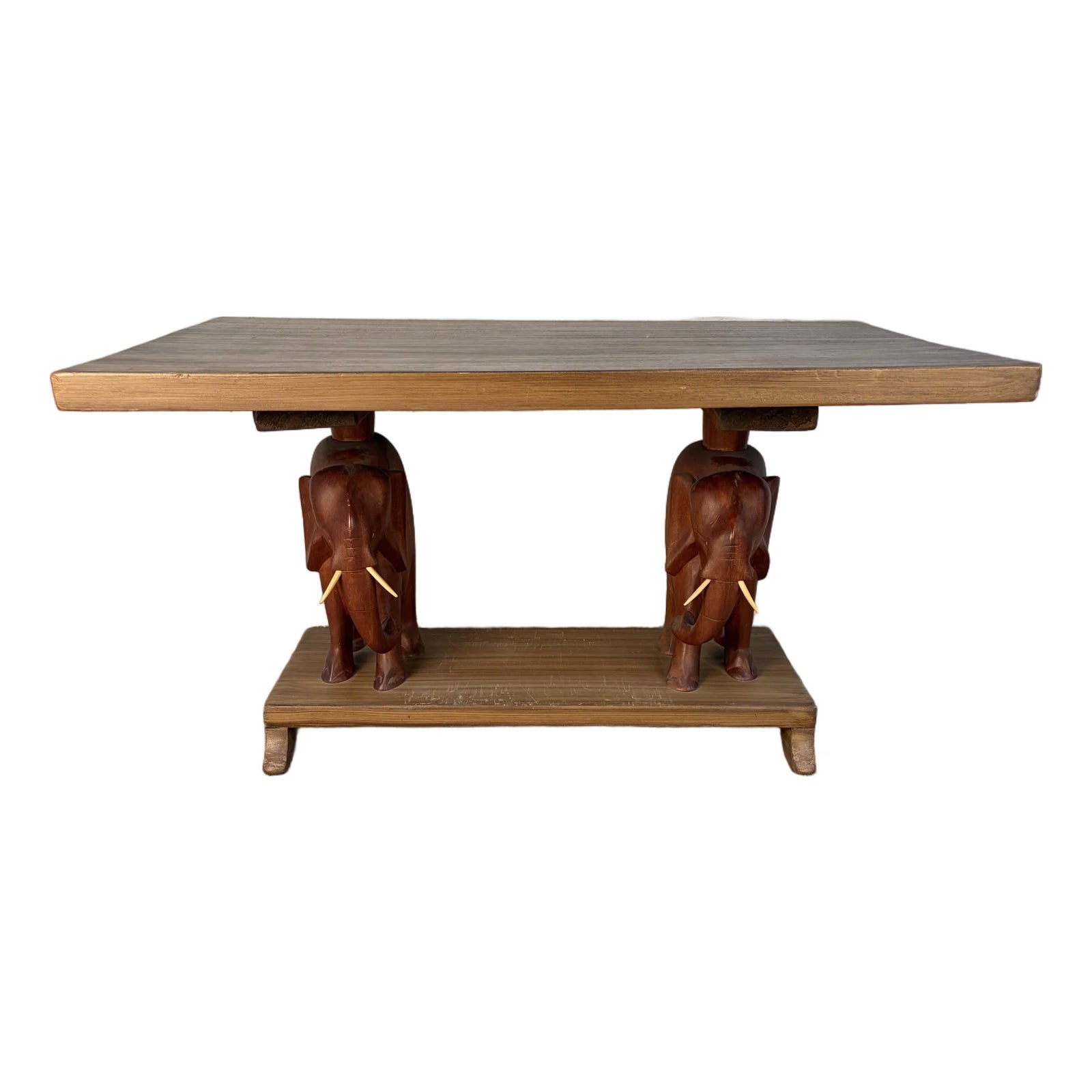 Late 20th Century Small African Elephant Console Table | Chairish
