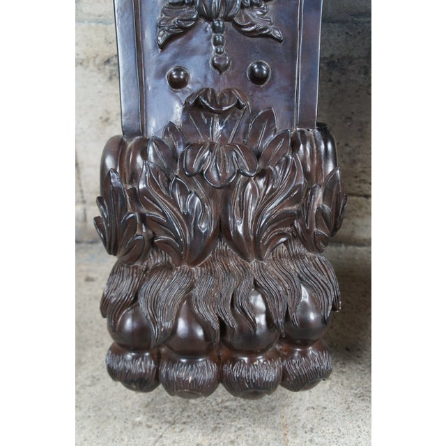 Set of 2 Vintage Architectural Lion Head Corbels Columns Pillars ...