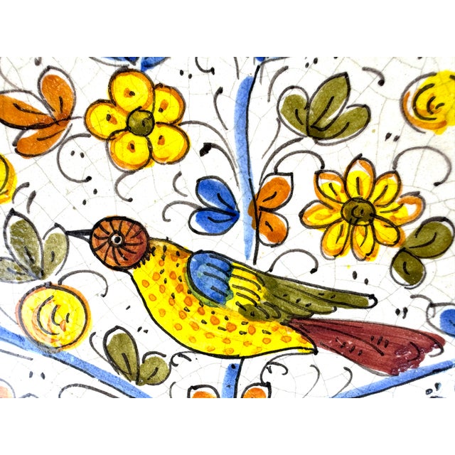 Italian Provincial Deruta Hand Painted Decorative Large Plate | Chairish