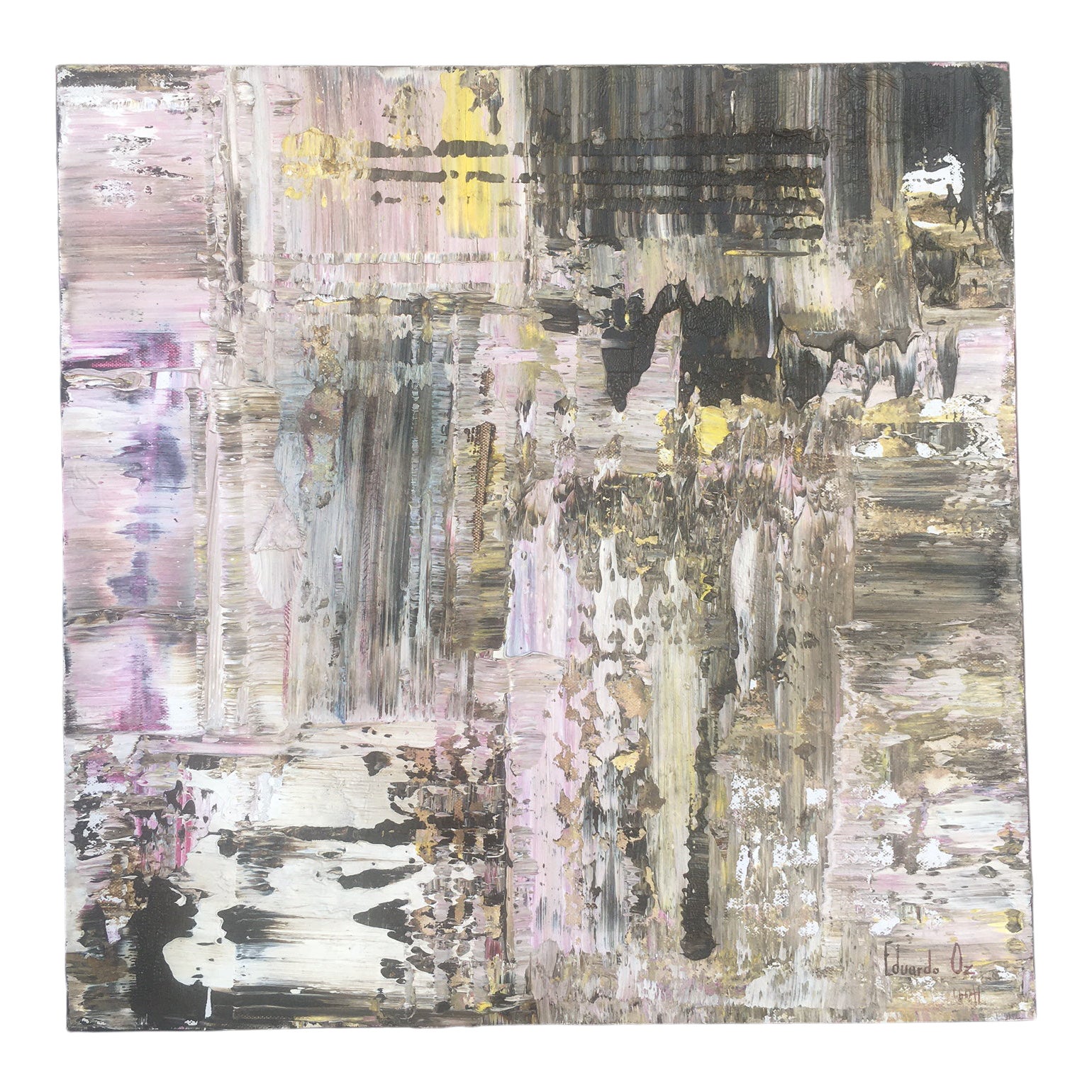 Late 20th Century Abstract Expressionist Impasto Painting by Eduardo Oz ...