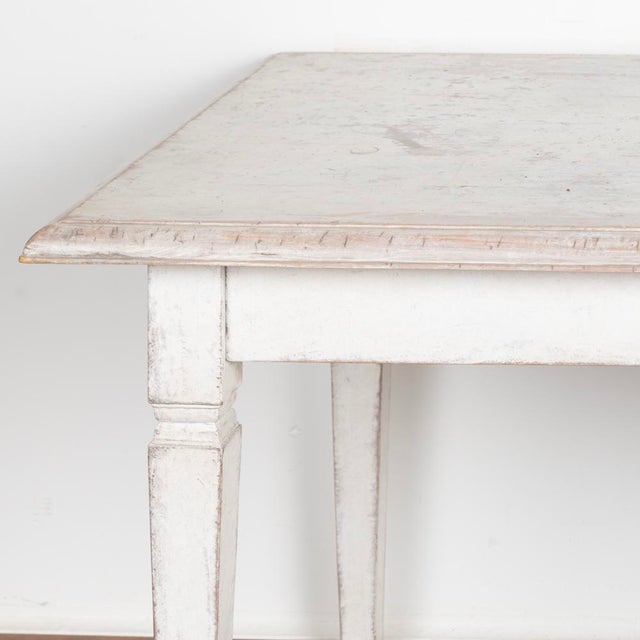 Antique Long White Painted Dining Table Library Console From Sweden ...