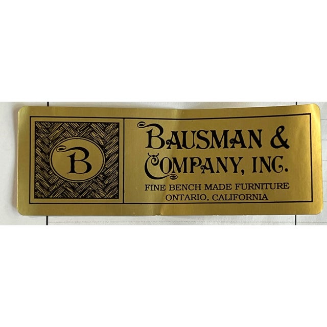 Vintage Bausman & Co. Inc. Ontario, California Bench Made Display ...