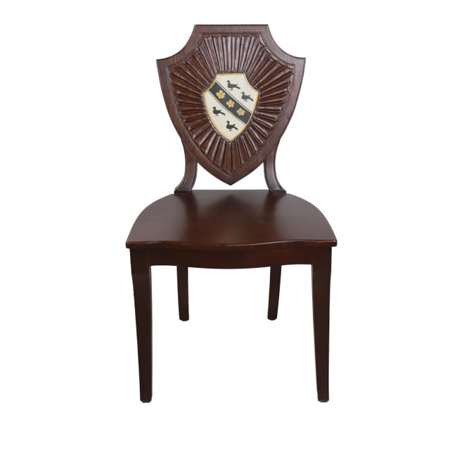 Vintage Regency Period Shield Back Crest Hall Chair | Chairish