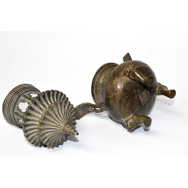 Ming Style Bronze Incense Burner, Chinese Temple Censer Model | Chairish