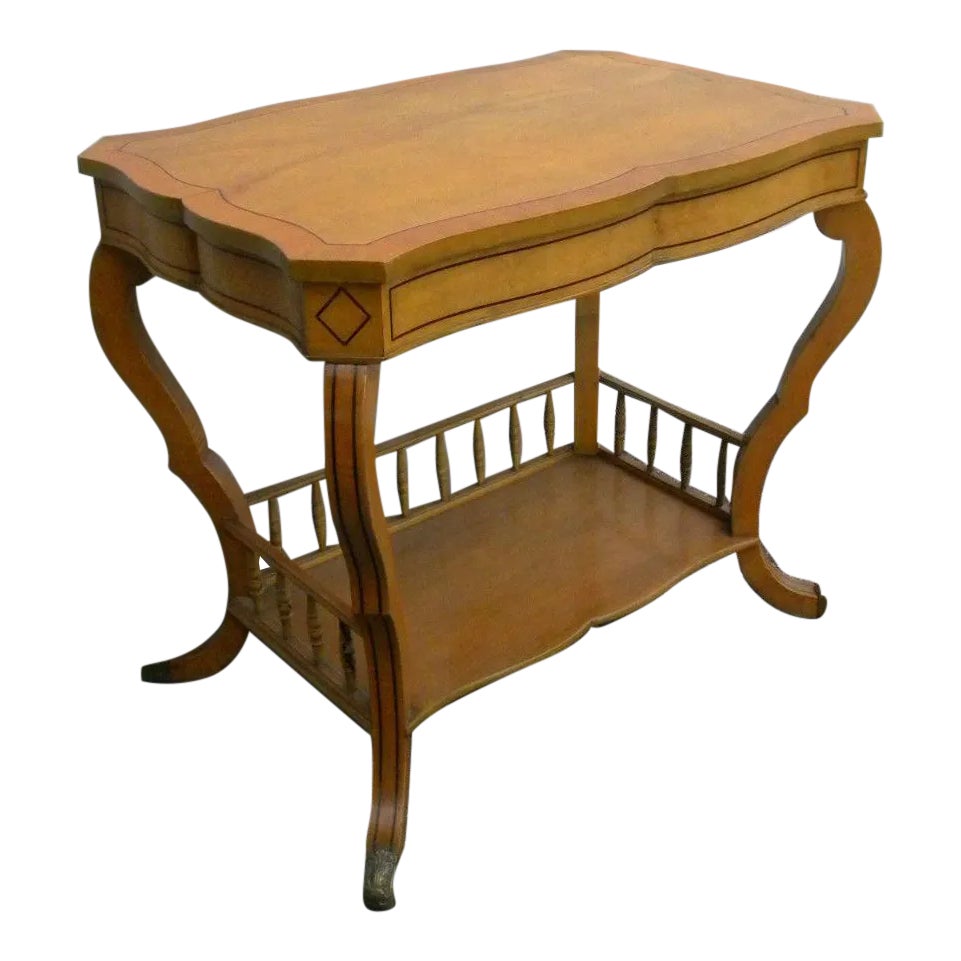 Side End Table Console With Shelfnd Drawer | Chairish