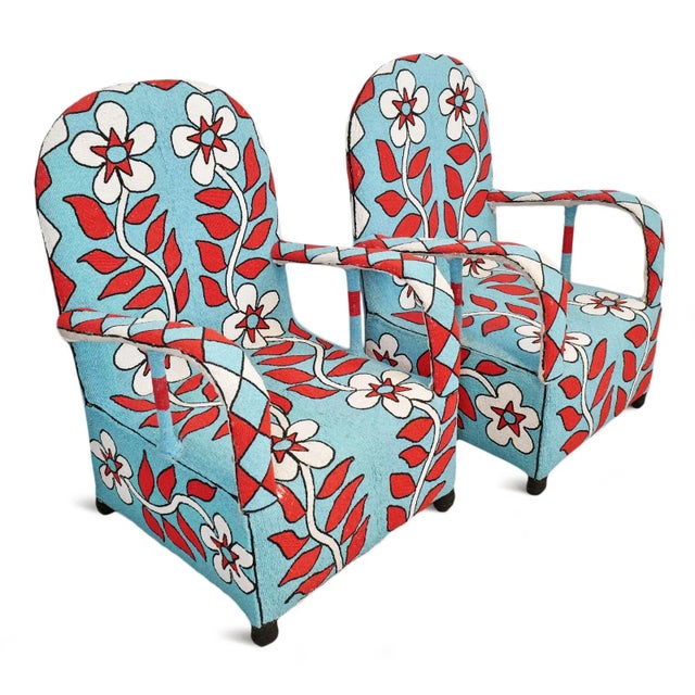Yoruba Beaded Chair | Chairish