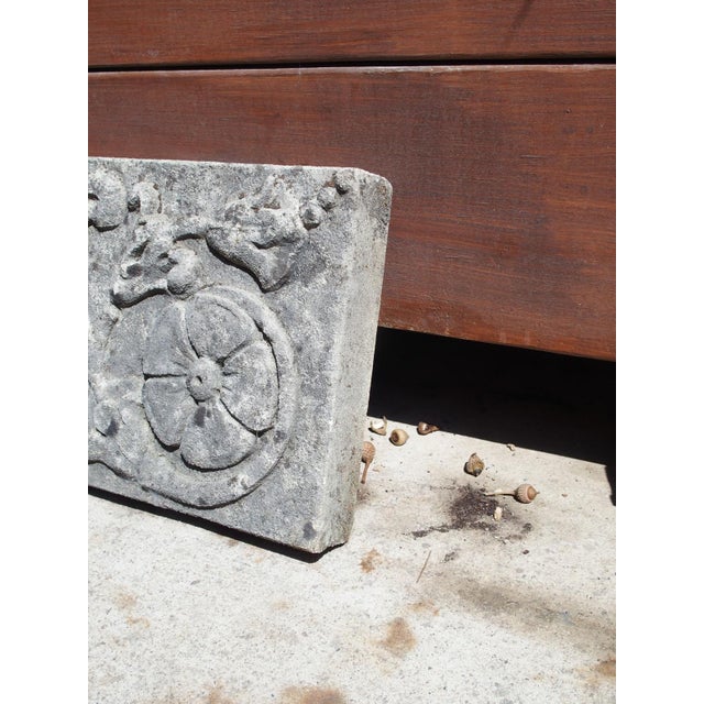 Small Carved Limestone Bas Relief Plaque From Italy | Chairish