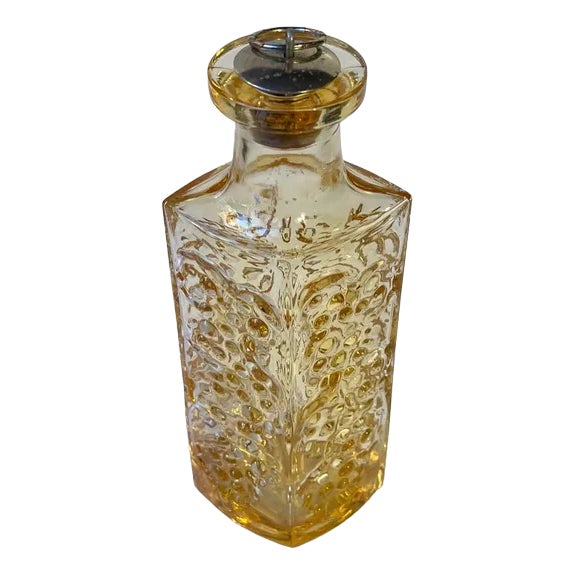 Moon Surface Decanter in Yellow Glass from Holmegaard, 1970s | Chairish