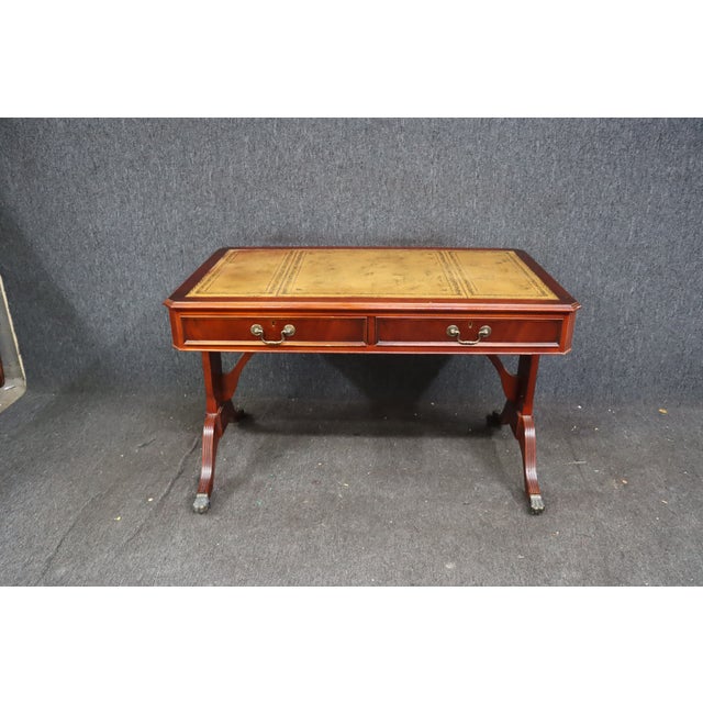 Leather Top Federal Style Desk | Chairish