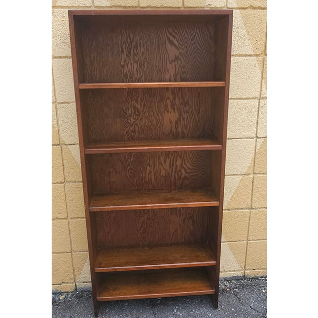 Early 20th Century Solid Walnut Narrow Bookcase | Chairish