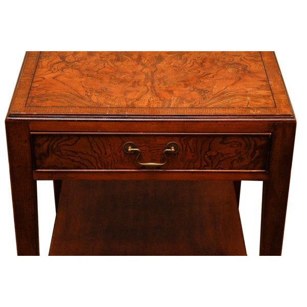 Mid-Century Modern Burlwood Side Table | Chairish