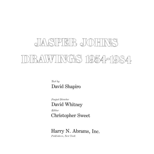 "Jasper Johns Drawings 1954-1984" 1984 Shapiro, David [Text By] | Chairish
