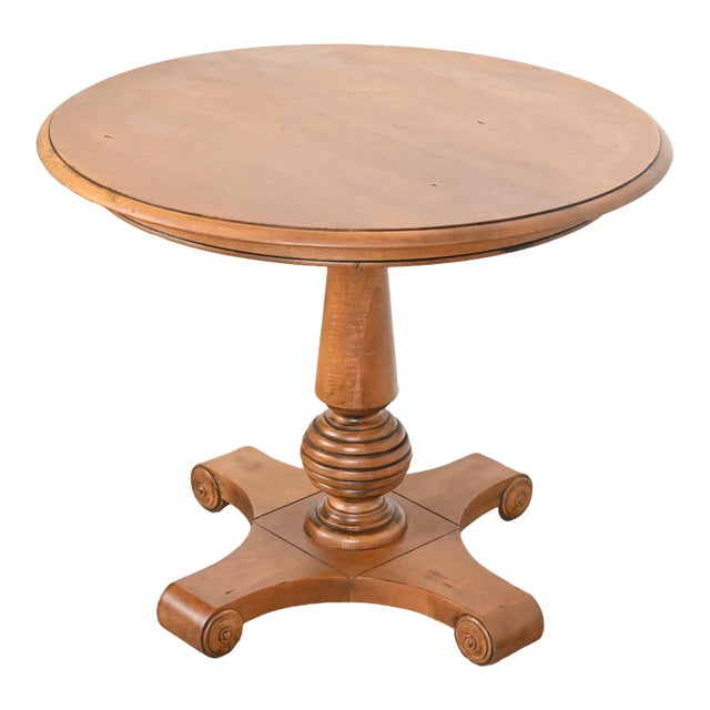 Ethan Allen French Empire Maple Pedestal Breakfast Table or Center ...