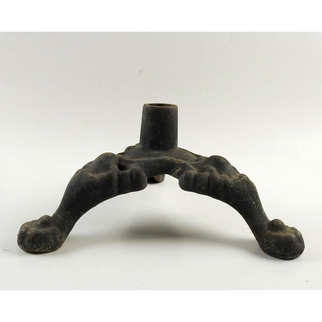 Antique Dark Blue Cast Iron Flag Holder | Chairish