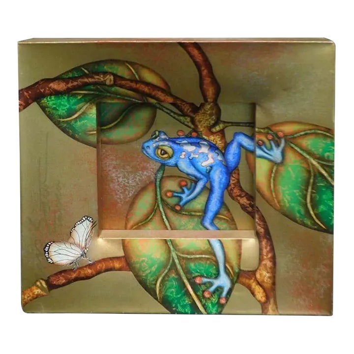 "Faith" Blue Frog Hand Signed #Hr1100 Naturalismo on Canvas by Luis ...