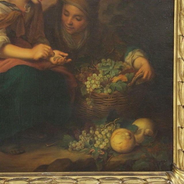 "The Little Fruit Seller" Oil on Canvas after Bartolomé Esteban Murillo | Chairish