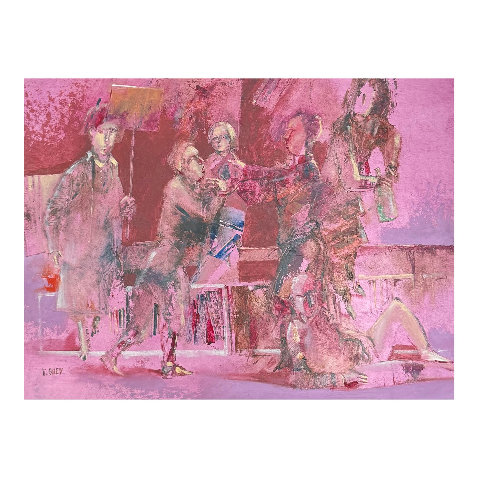 "Belonging To" Modern Expressionism Painting | Chairish