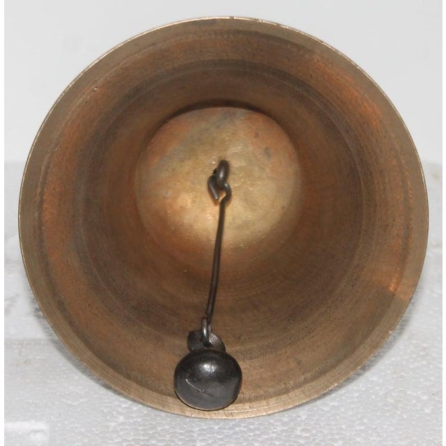 19th Century Large Brass Dinner Bell | Chairish