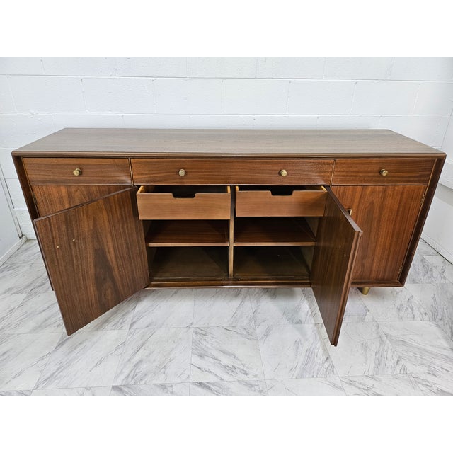 1950s Johnson Furniture Co. Walnut Buffet | Chairish