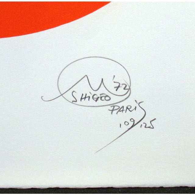 Robert Shigeo "Calligraphic Composition" Hand Signed Lithograph | Chairish