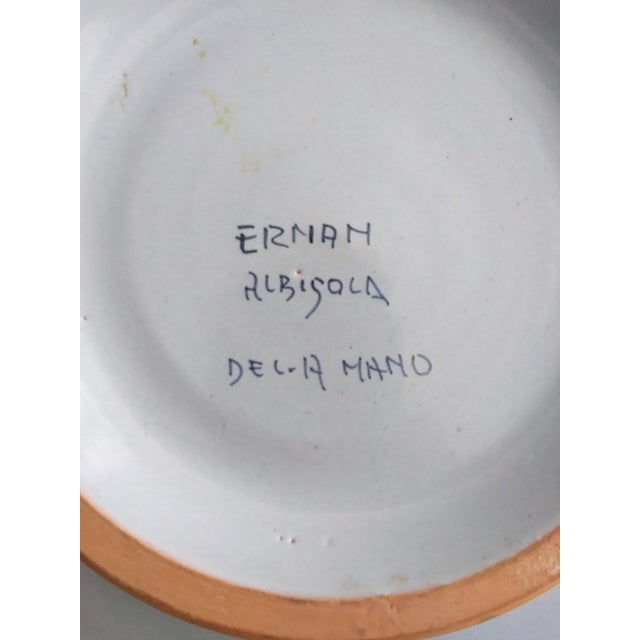 Vintage Ernan Studio, Albisola, Italy - Hand Painted Majolica Pedestal ...