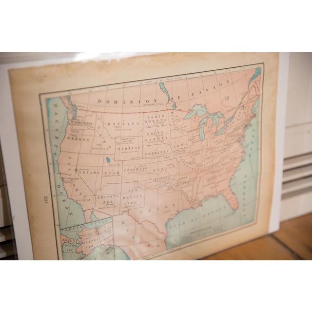 Cram's 1907 Map of Usa | Chairish