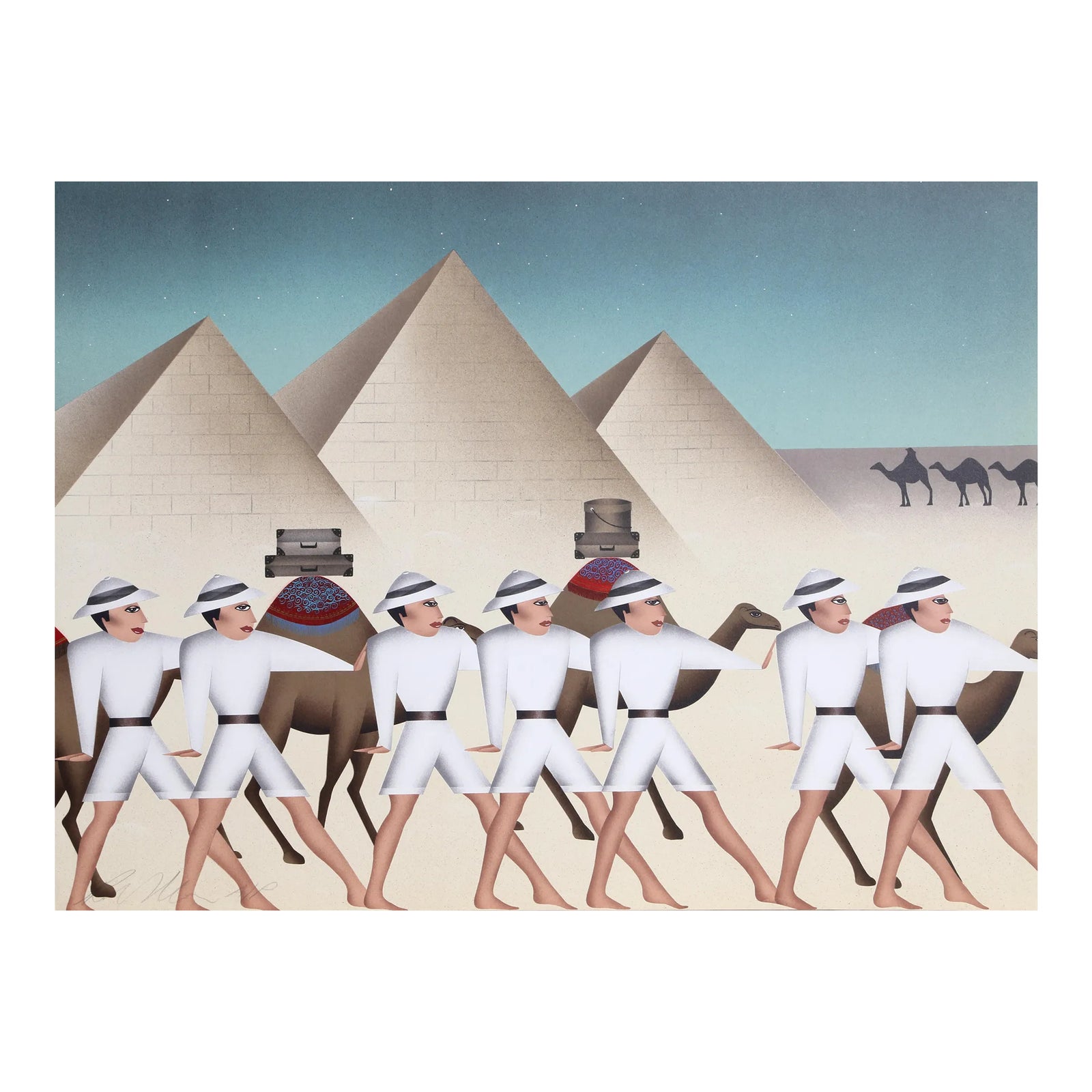 Land of the Pharaohs, Robin Morris Screenprint, Signed and Numbered in ...