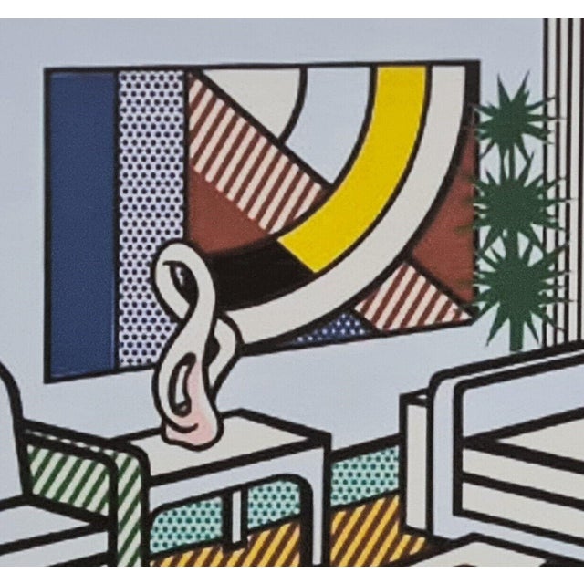 1980s Original Roy Lichtenstein "Interior With Skyline" Limited Edition ...