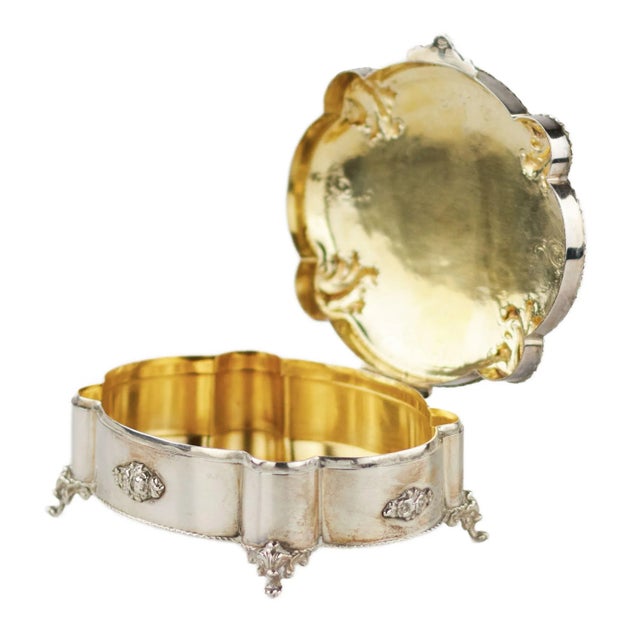 20th Century Baroque Italian Silver Jewelry Box | Chairish
