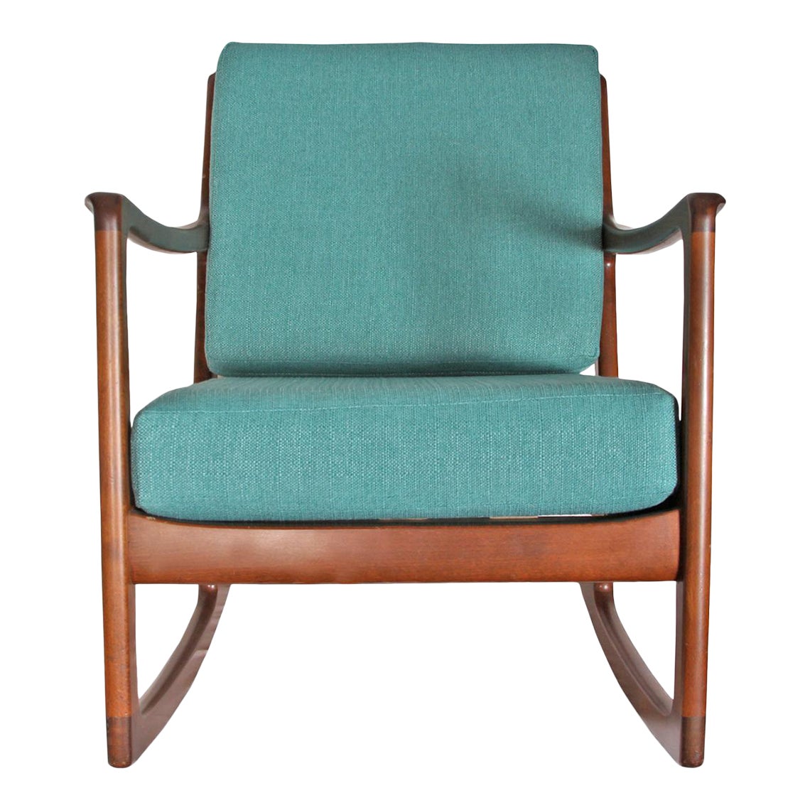 Vintage 1960s Danish Ole Wanscher Rocking Chair for France & Daverkosen ...