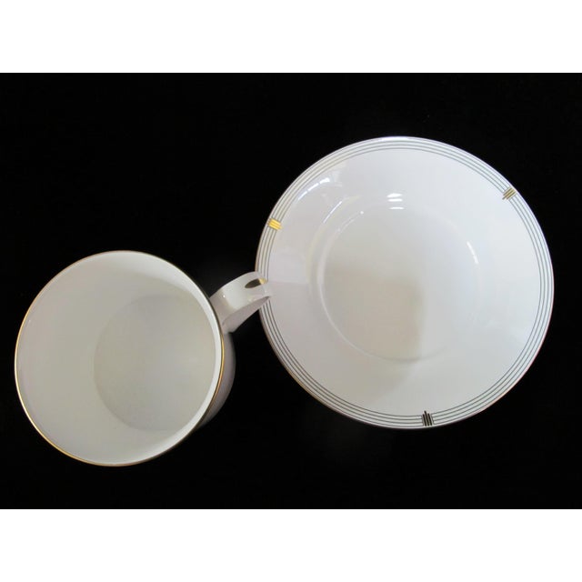 Spode Gold Gilt Art Deco Opera Pattern Fine Bone China 5pc Dinner Plate ...