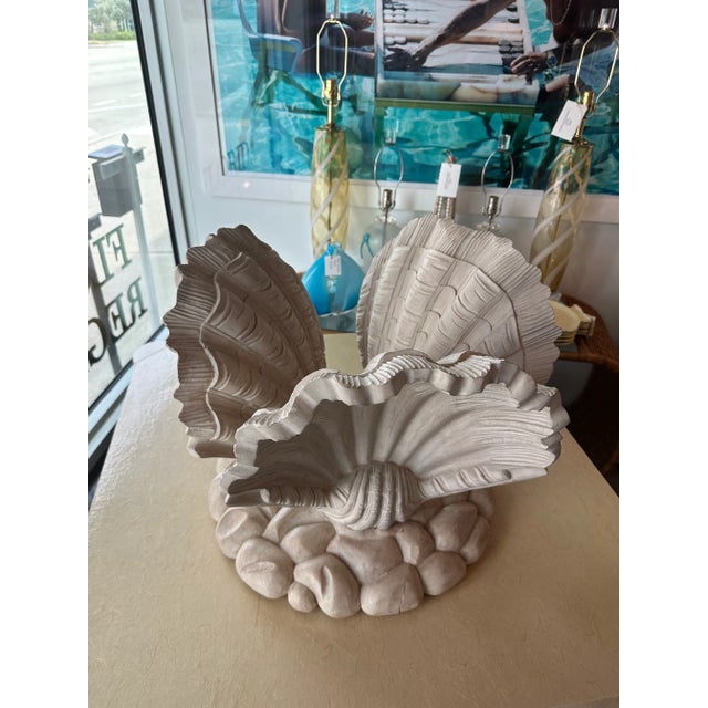 Vintage Italian Carved Wood Scalloped Clam Seashell Shell Coffee ...
