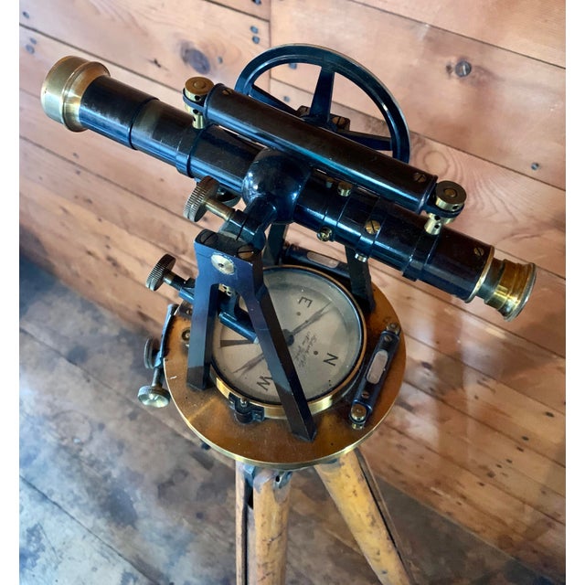1800s Transit Level & Tripod, Antique Surveyors Tool | Chairish