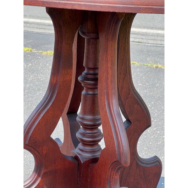 Antique Victorian Rococo Revival Oval Marble Top End Table C. 1860 ...