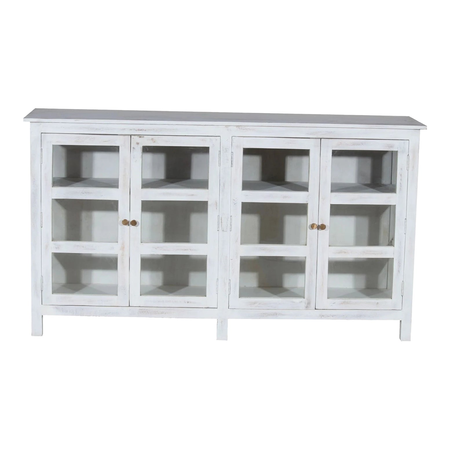 Shabby Chic White Retail Store Display Cabinet | Chairish
