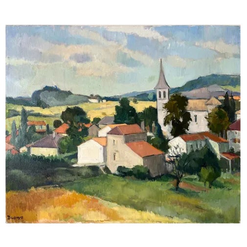 Dupay Thea, Village in the Lot, Landscape Oil Painting, France, 20th ...